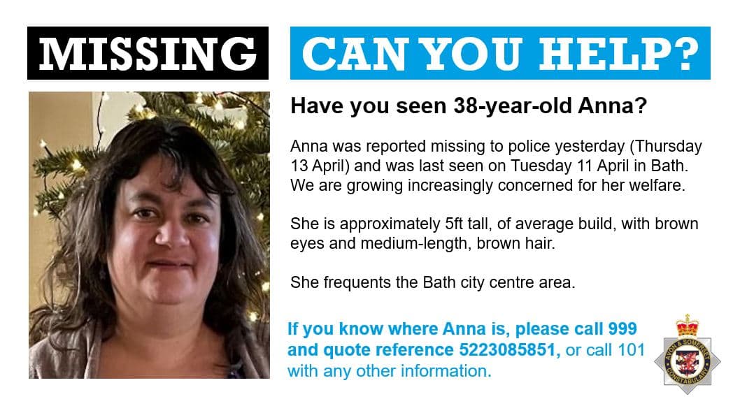 Avon and Somerset Police: Have you seen Anna? | mnrjournal.co.uk