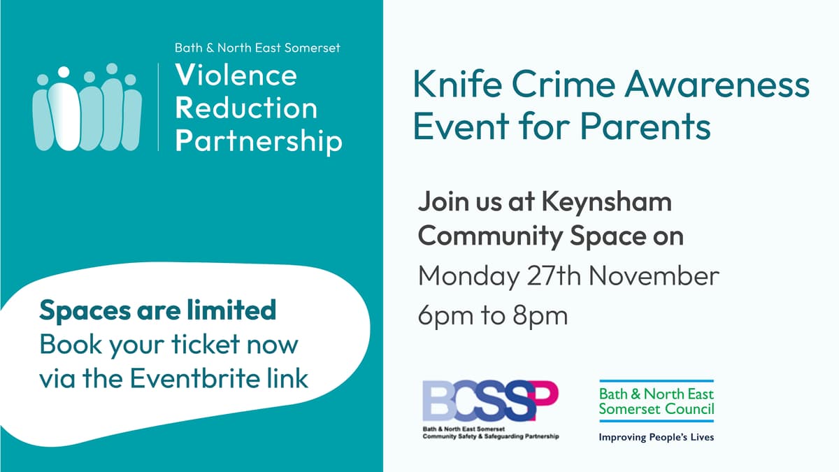 B&NES Violence Reduction Partnership battle knife crime at Keynsham ...