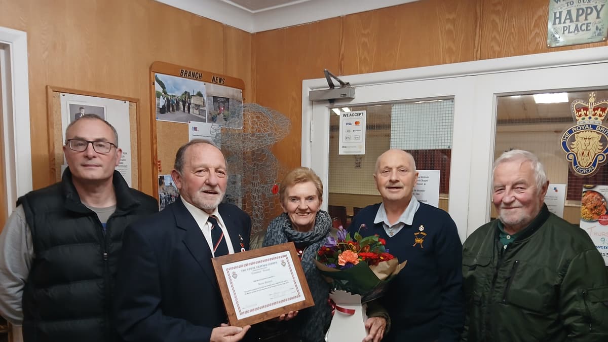 Timsbury volunteer honoured for over two decades of Poppy Appeal ...