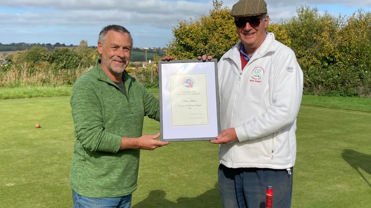 Brian Wilson honoured with Croquet England Diploma | mnrjournal.co.uk